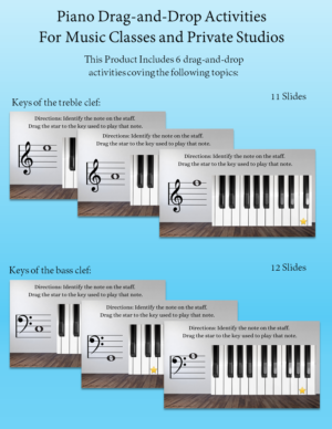 PIANO DRAG AND DROP ACTIVITIES for Music Classes and Private Studios ...