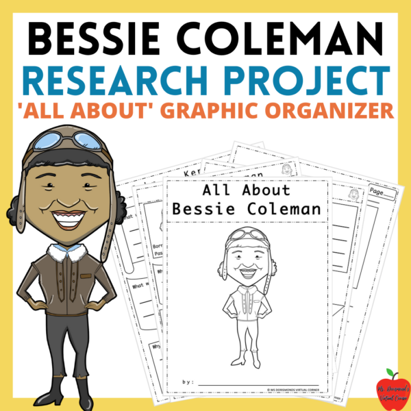 Bessie Coleman All-About Research Project Graphic Organizer | Biography ...