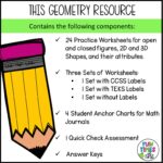 2D and 3D Shape NO PREP Printable Worksheets - Shapes and Attributes ...