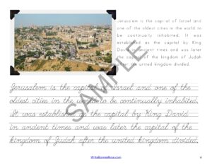 My Book About Israel with Cursive Copywork | Made By Teachers