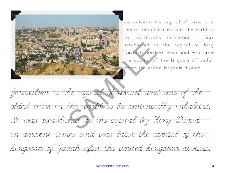 My Book About Israel with Cursive Copywork | Made By Teachers