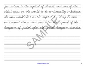 My Book About Israel with Cursive Copywork | Made By Teachers