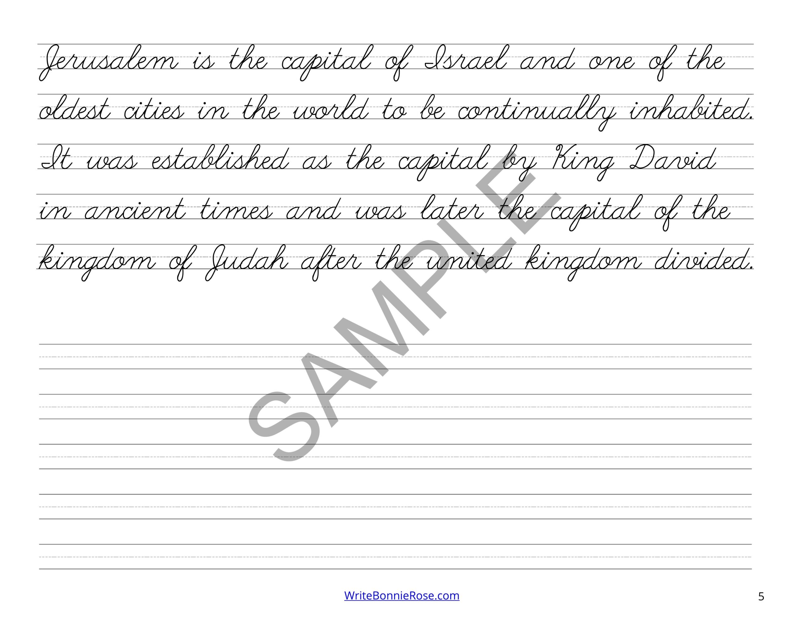 My Book About Israel with Cursive Copywork | Made By Teachers