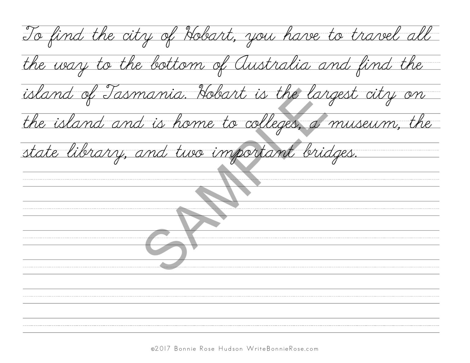 My Book About Australia with Cursive Copywork | Made By Teachers