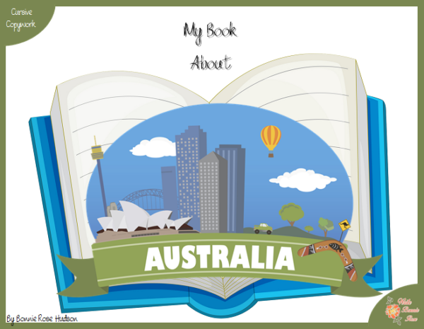 My Book About Australia with Cursive Copywork | Made By Teachers