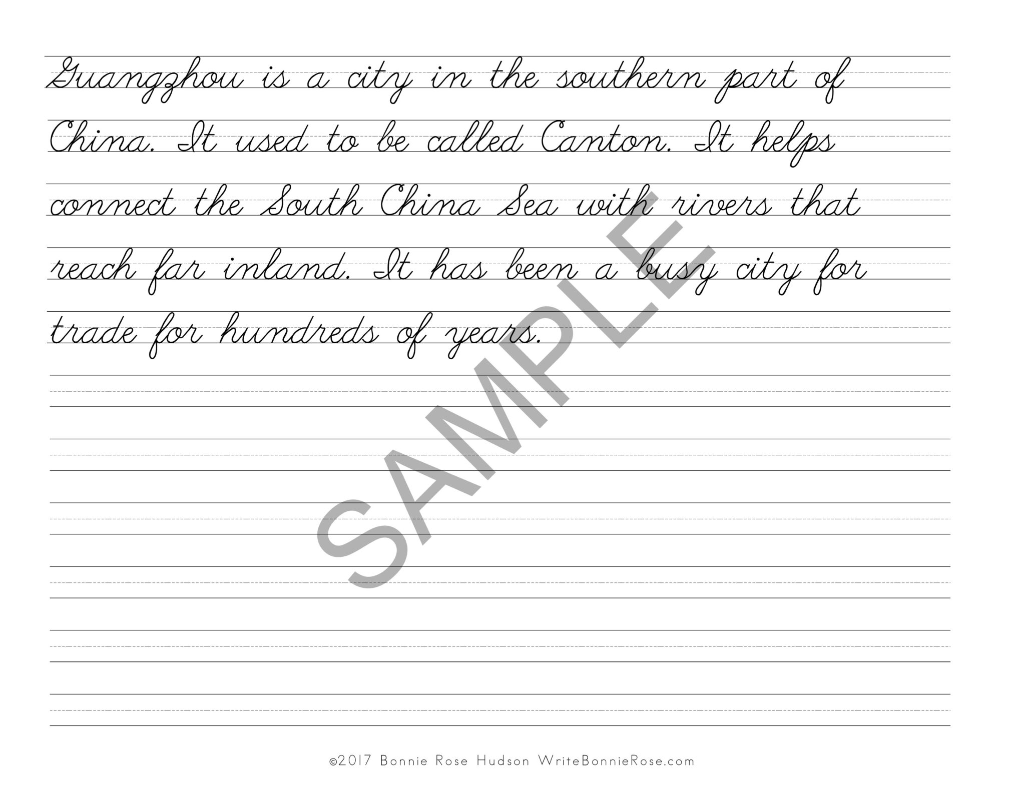 My Book About China with Cursive Copywork | Made By Teachers