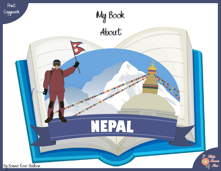 My Book About Nepal with Print Copywork | Made By Teachers