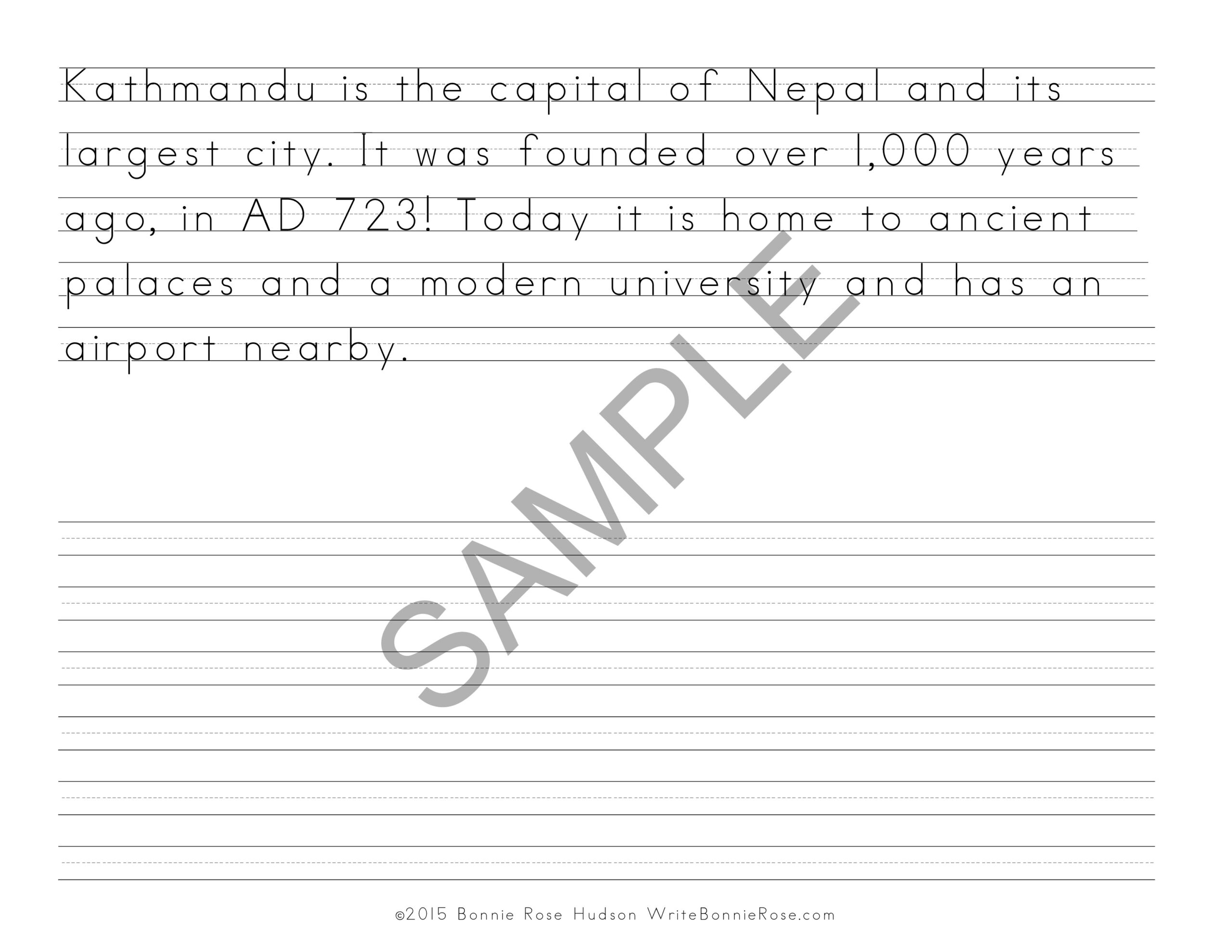 My Book About Nepal with Print Copywork | Made By Teachers