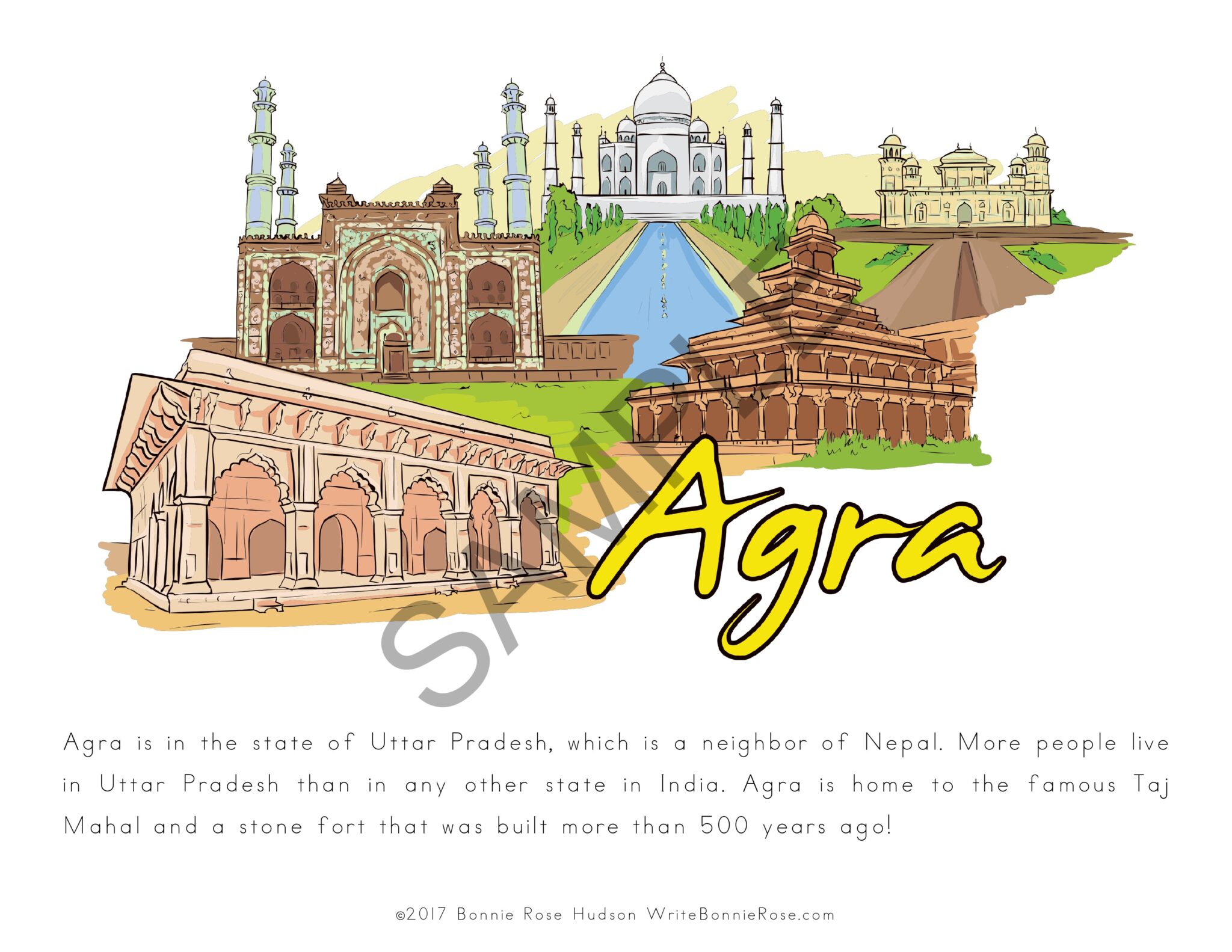 My Book About India with Cursive Copywork | Made By Teachers