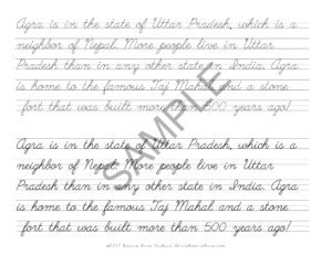 My Book About India with Cursive Copywork | Made By Teachers