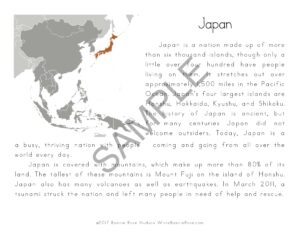 My Book About Japan with Cursive Copywork | Made By Teachers