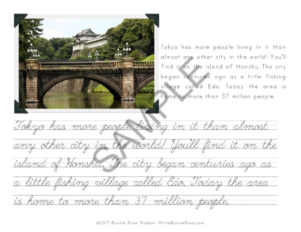My Book About Japan with Cursive Copywork | Made By Teachers