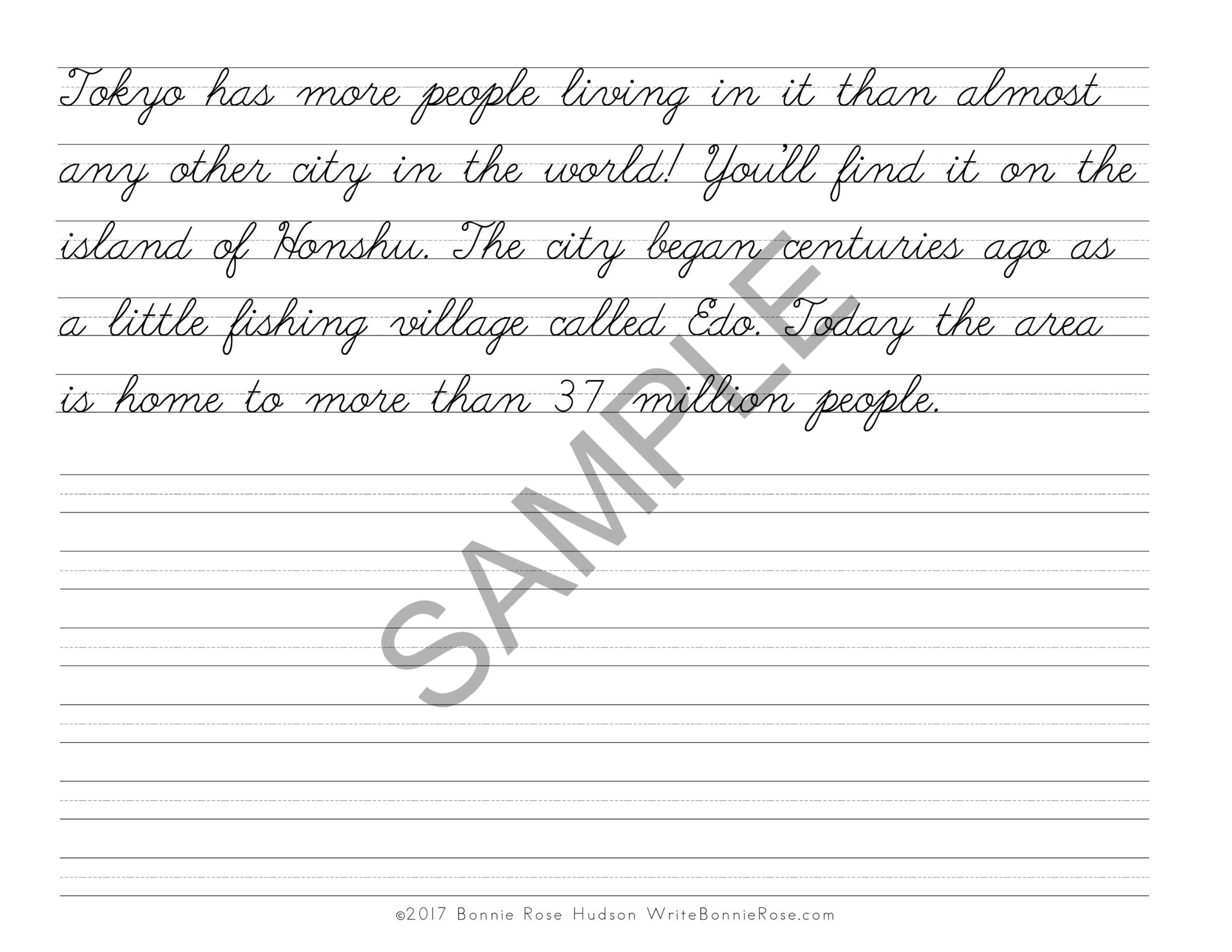 My Book About Japan with Cursive Copywork | Made By Teachers