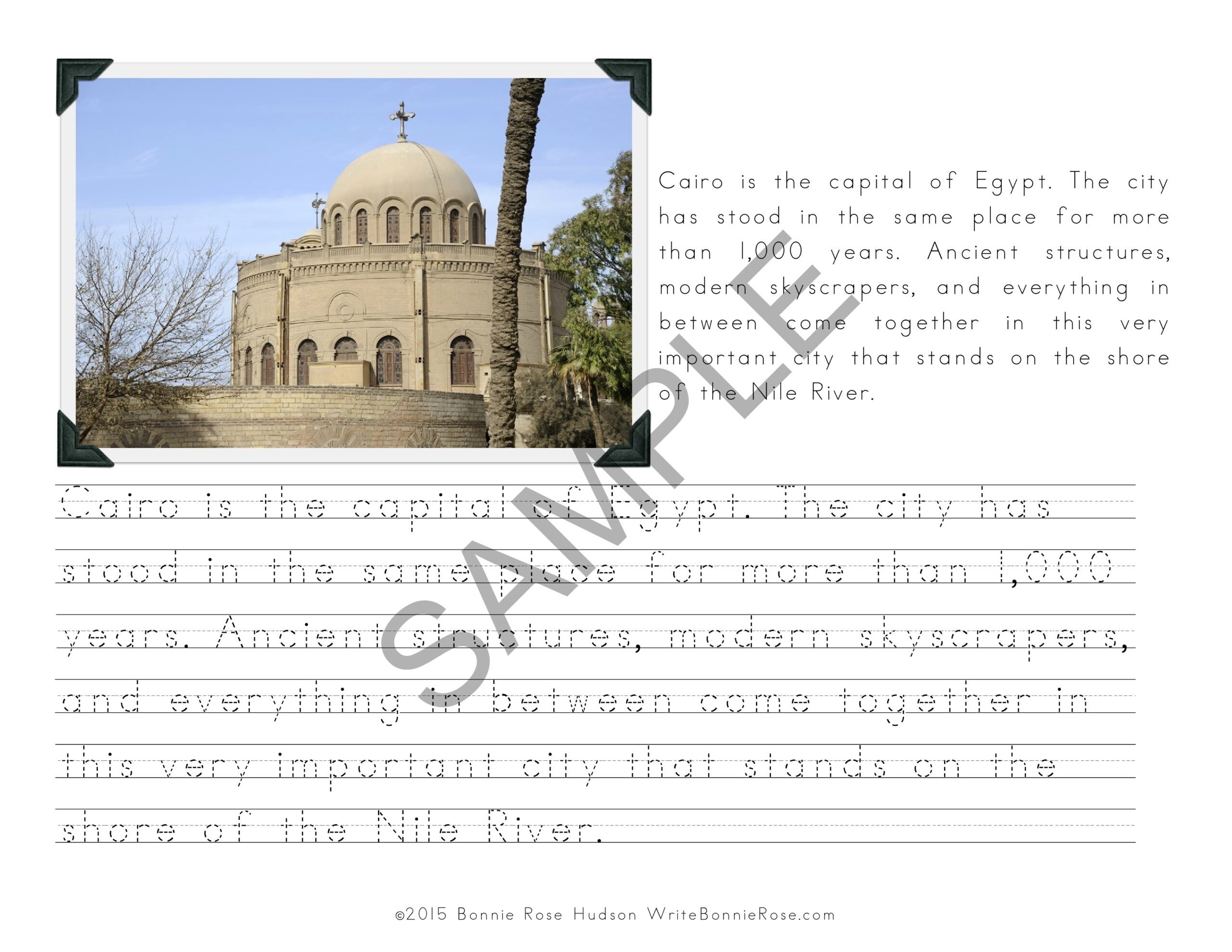 My Book About Egypt with Print Copywork | Made By Teachers