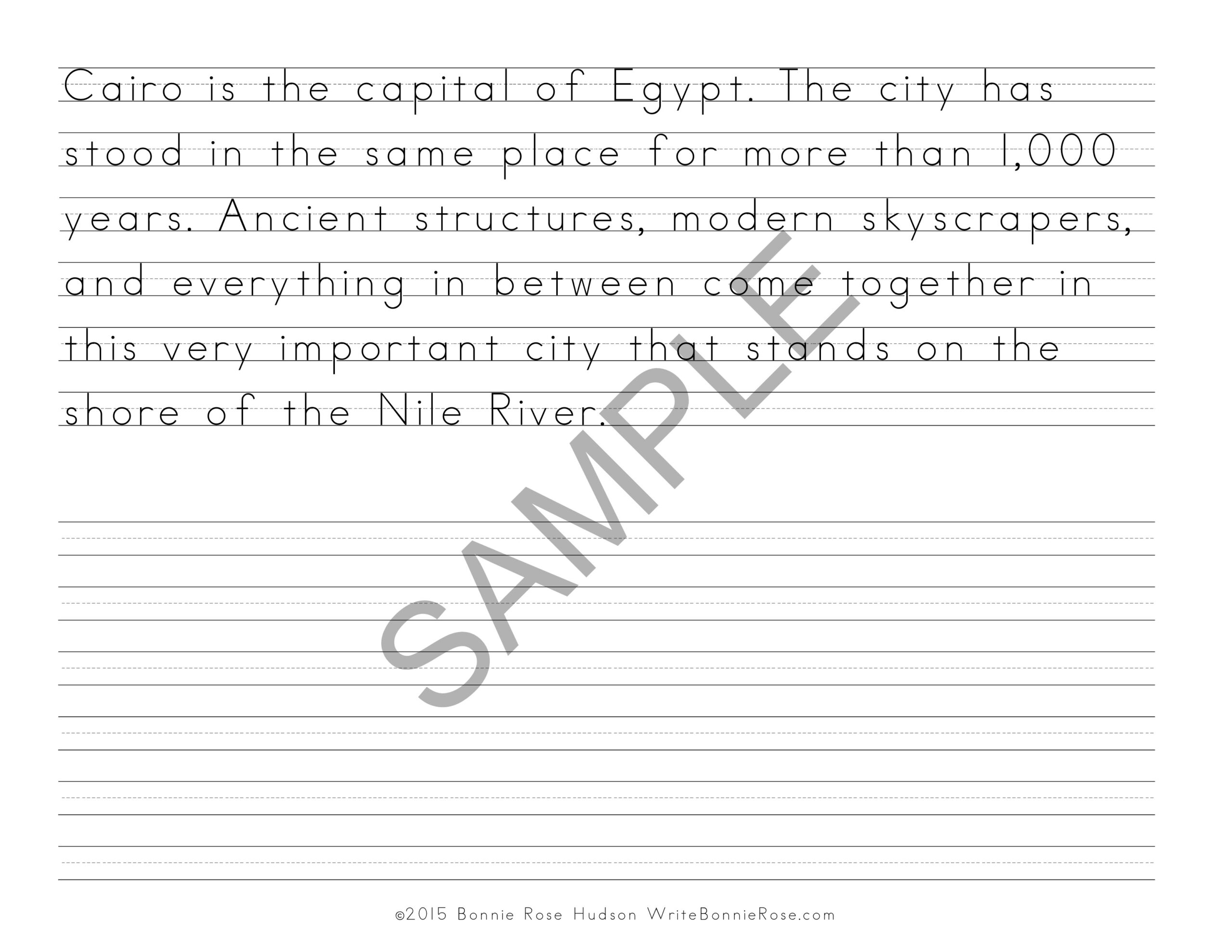 My Book About Egypt with Print Copywork | Made By Teachers