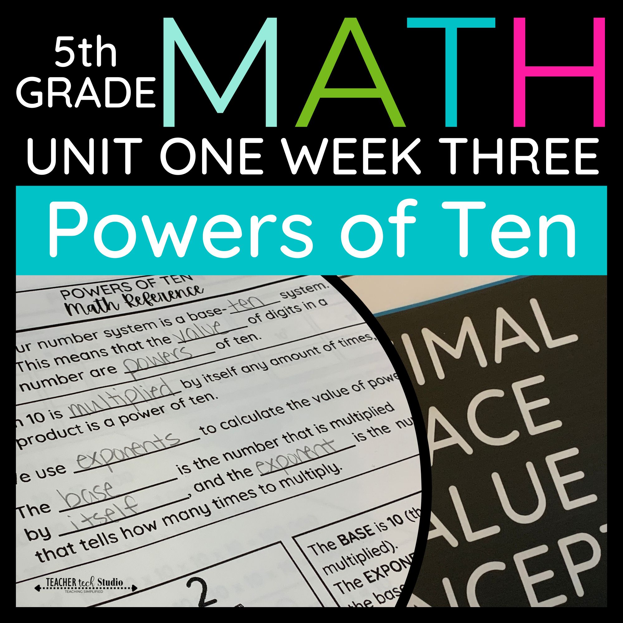 5th Grade Math Powers of Ten Unit 1 Lesson Bundle | Made By Teachers