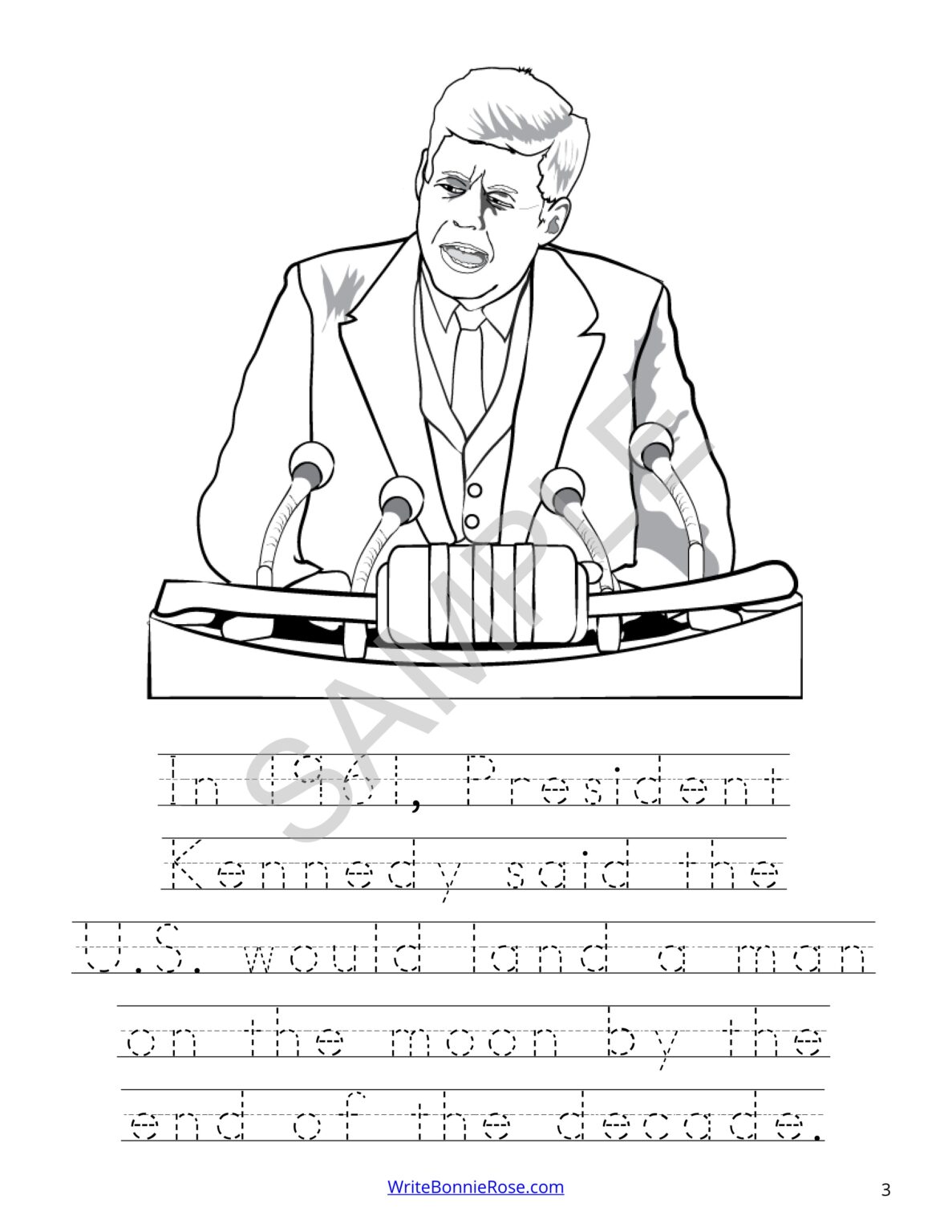 Mission of Apollo 11 Coloring Book-Level B | Made By Teachers