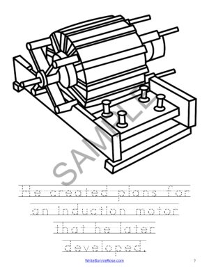 Nikola Tesla Coloring Book-Level B | Made By Teachers