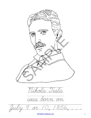 Nikola Tesla Coloring Book-Level C | Made By Teachers