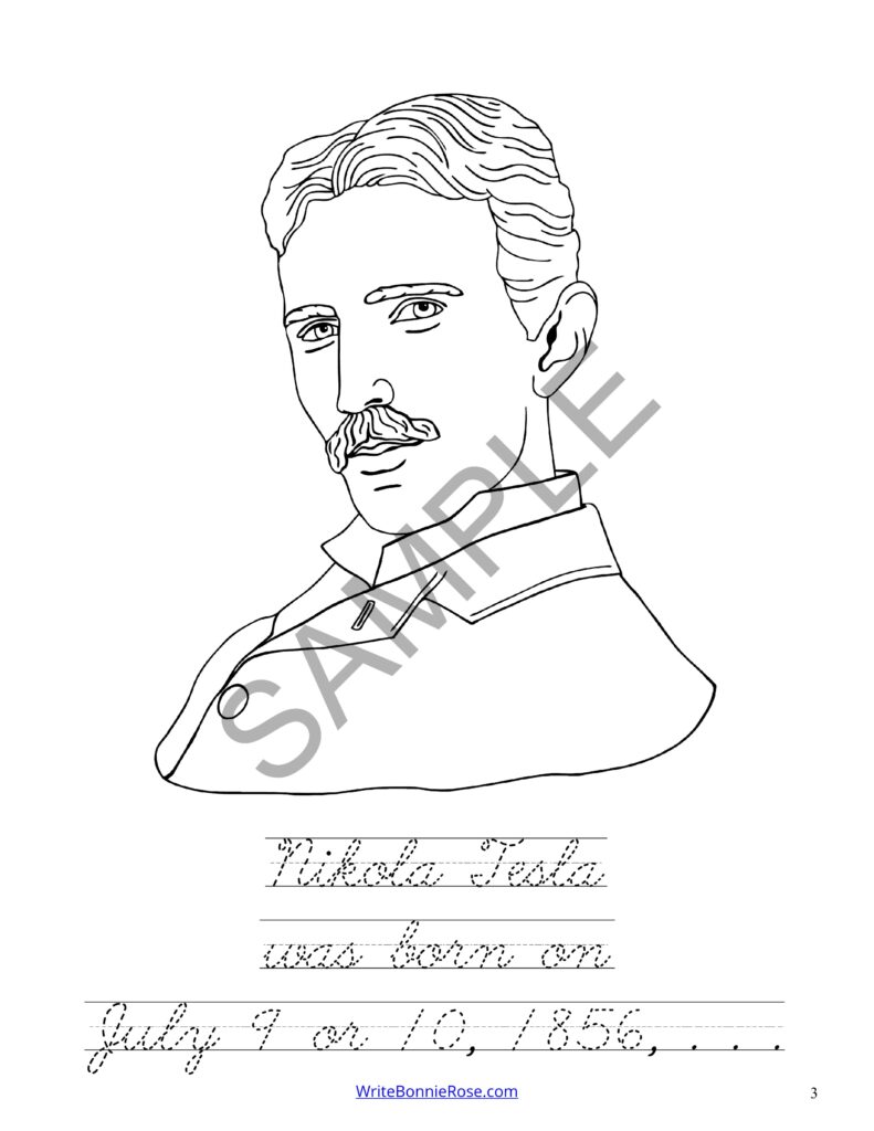 Nikola Tesla Coloring Book-Level C | Made By Teachers