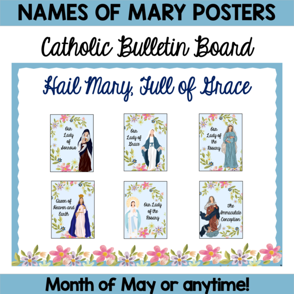 Catholic Bulletin Board: Names of Mary Posters | Made By Teachers