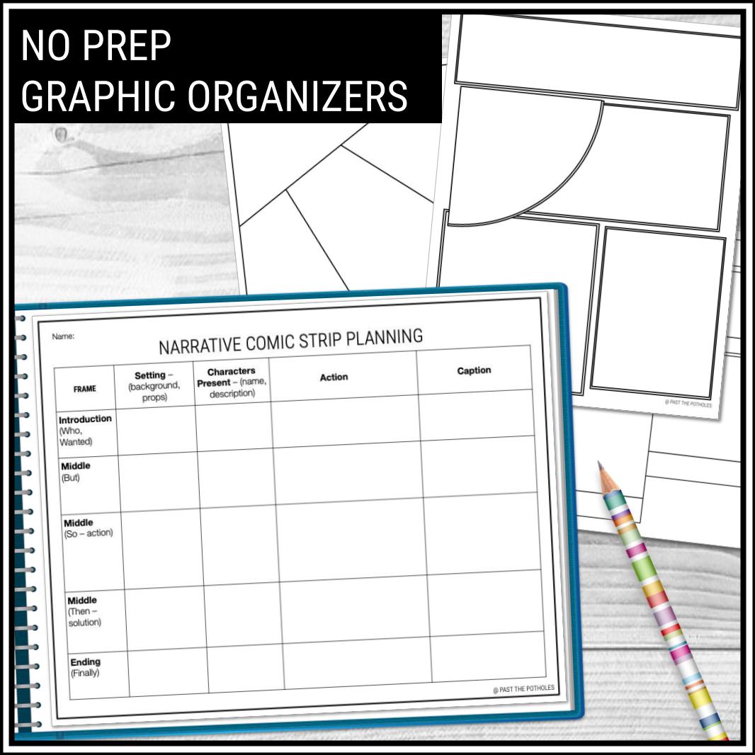 Comic Strip Templates, Activities & Assessment - Narrative Writing Unit ...