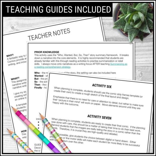 Comic Strip Templates, Activities & Assessment - Narrative Writing Unit ...