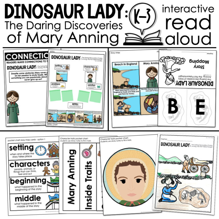 Dinosaur Lady Mary Anning Interactive Read Aloud Activities | Women's ...