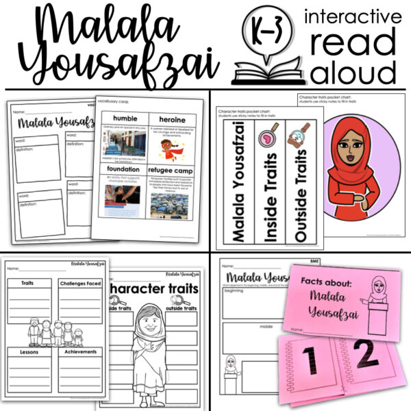 Malala Yousafzai Timeline Craft Interactive Read Aloud Activity Women's ...