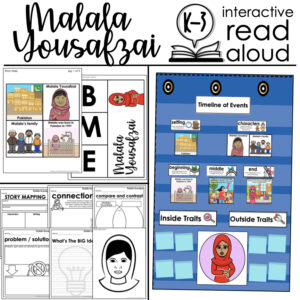 Malala Yousafzai Timeline Craft Interactive Read Aloud Activity Women's ...