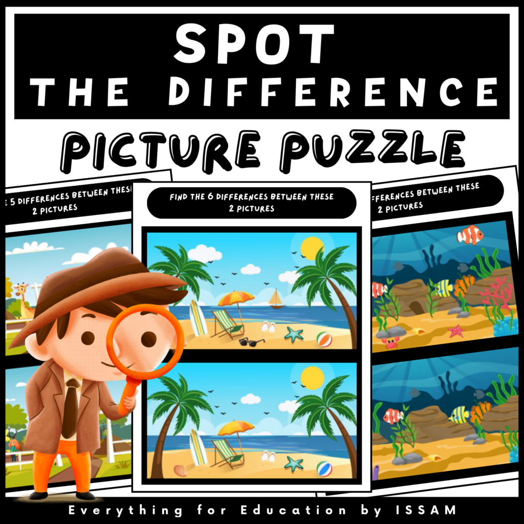 Spot the Difference Picture Puzzle-Visual Perception Skill-Worksheets ...