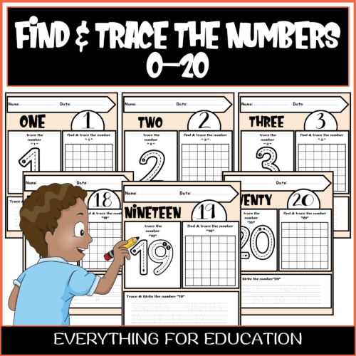 Find and Trace The Numbers 1-20 Worksheets For Kids | Made By Teachers