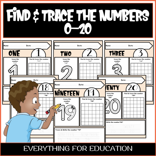 Find and Trace The Numbers 1-20 Worksheets For Kids | Made By Teachers