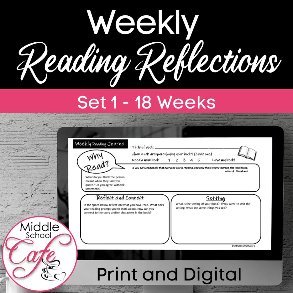 Weekly Reading Reflections | Reading Logs | Made By Teachers