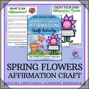 Positive Affirmations Spring Flower Craft Activity | Made By Teachers