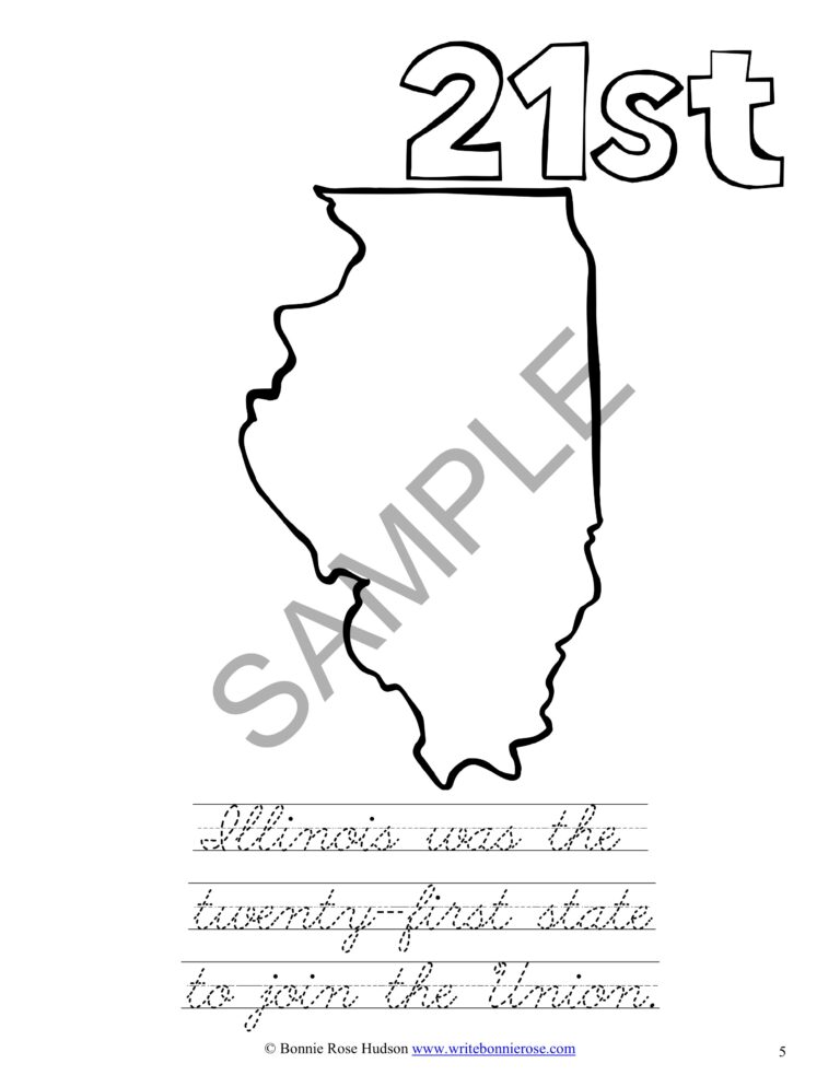 Exploring the United States Coloring Book with Cursive Copywork, Volume ...