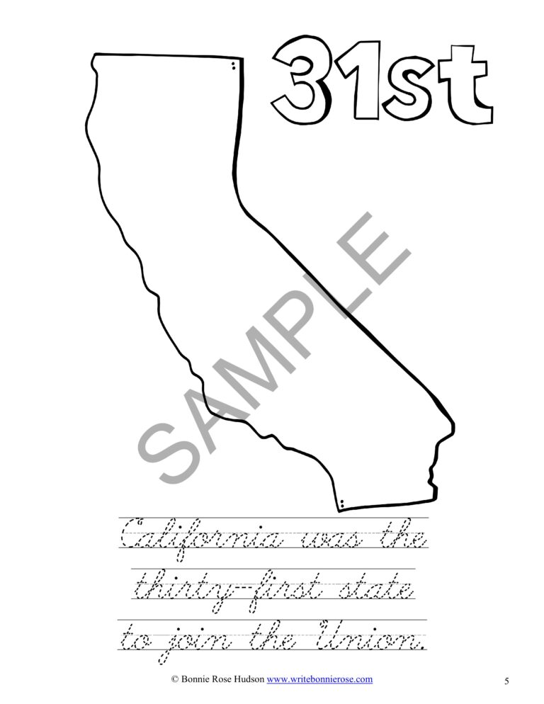 Exploring the United States Coloring Book with Cursive Copywork, Volume ...