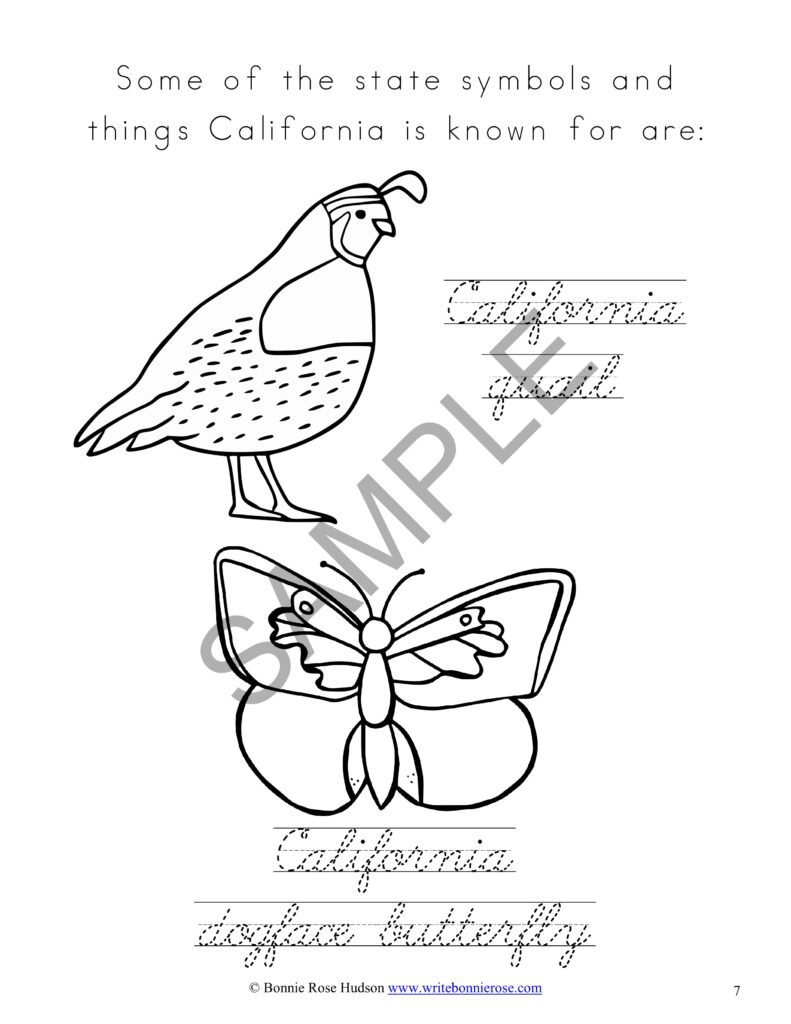 Exploring the United States Coloring Book with Cursive Copywork, Volume ...