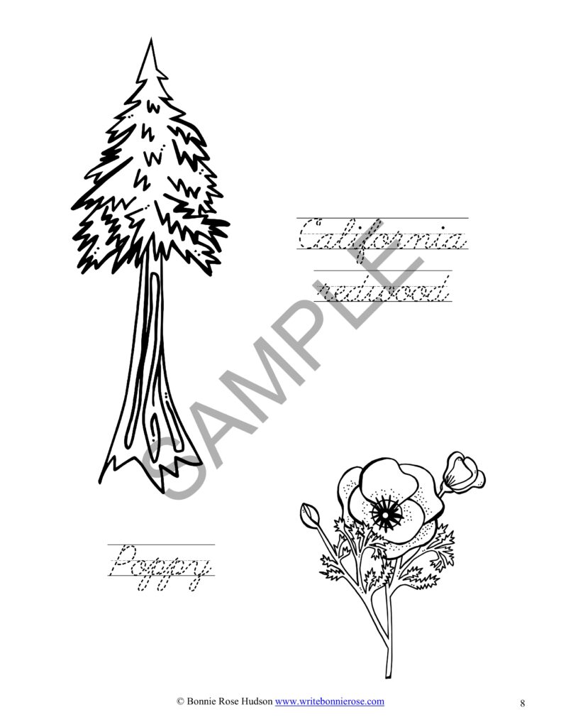 Exploring the United States Coloring Book with Cursive Copywork, Volume ...