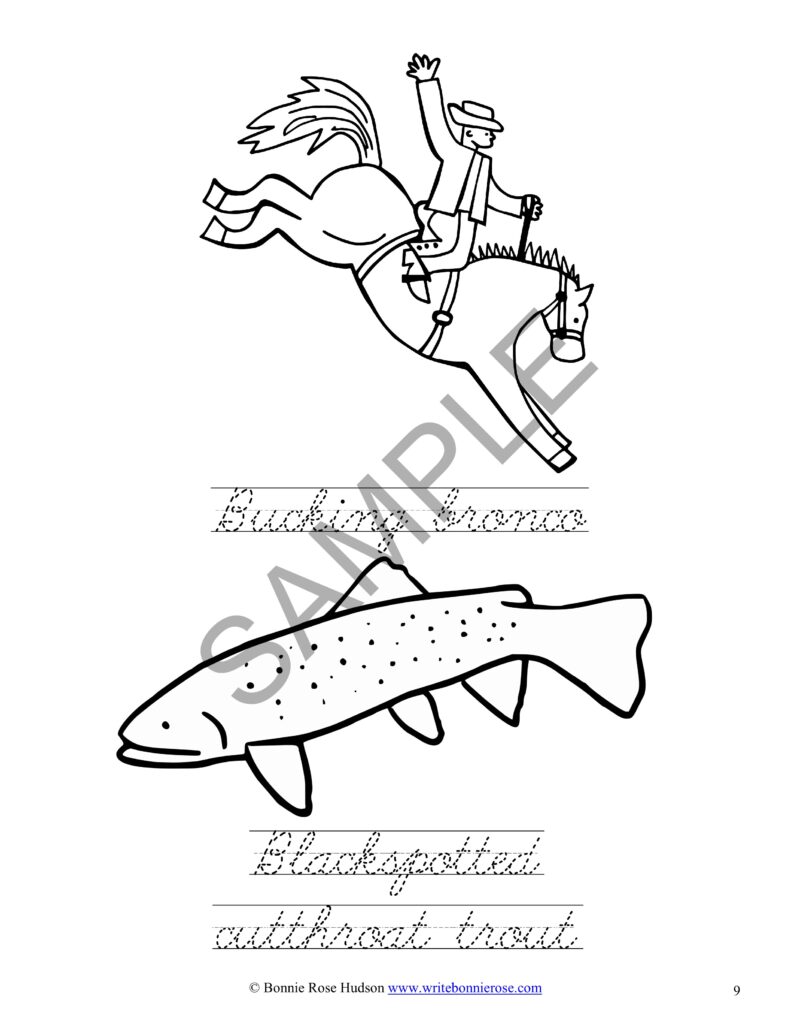 Exploring the United States Coloring Book with Cursive Copywork, Volume ...