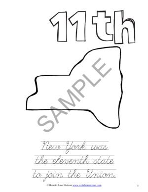 Exploring the United States Coloring Book with Cursive Copywork Bundle ...