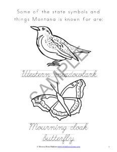 Exploring the United States Coloring Book with Cursive Copywork Bundle ...