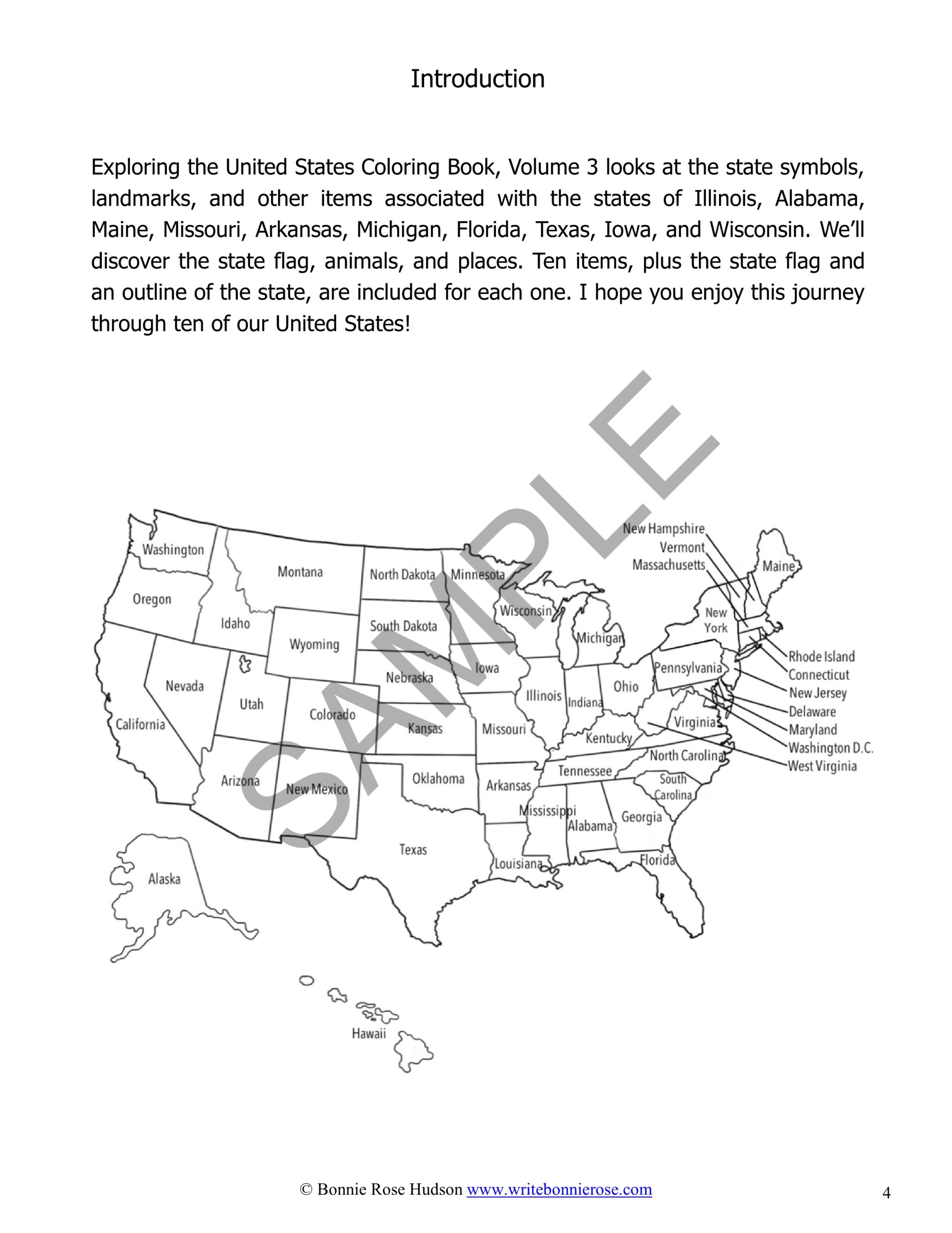 Illinois State Symbols Coloring Pages