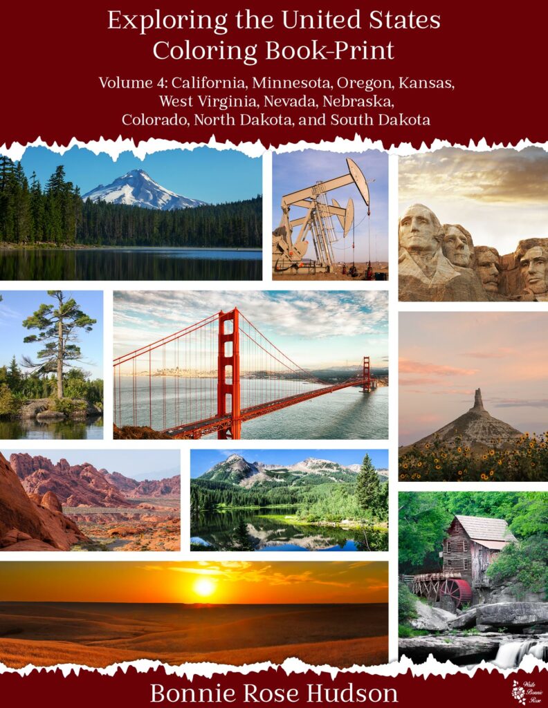 Exploring the United States Coloring Book with Print Copywork, Volume 4 ...