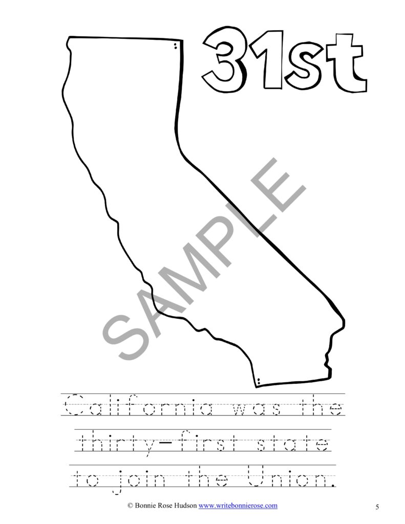 Exploring the United States Coloring Book with Print Copywork, Volume 4 ...