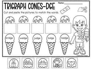 TrTrigraph tch dge worksheets and center | Made By Teachers