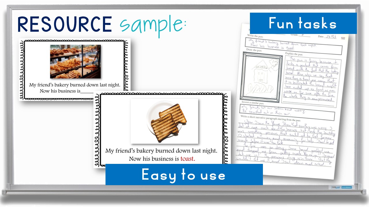 Fun Activities Bell Ringers - Illustrated Puns Morning Work | Made By ...