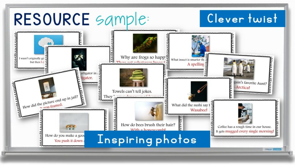 Fun Activities Bell Ringers - Illustrated Puns Morning Work | Made By ...