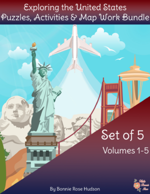 Exploring the United States Puzzles, Activities, and Map Work Bundle ...