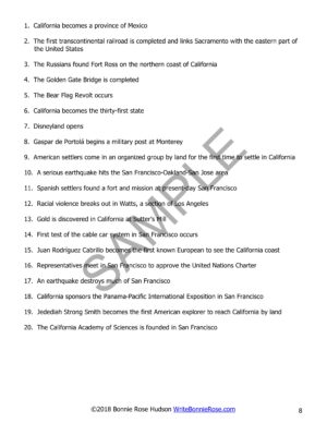 Exploring the United States Timelines, Critical Thinking, and Map Work ...